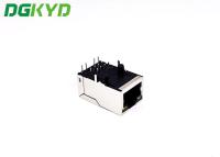 China Single Port 8P8C TAB UP RJ45 Network Connector With LED for sale