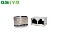 China Modular 180 Degree 1X2 Ethernet RJ45 Connector for sale