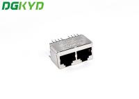 China Modular 180 Degree 1X2 Ethernet RJ45 Connector for sale