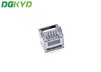 China 1x2 8P8C RJ45 Ethernet Connector with Metal Shield 1500V AC for sale