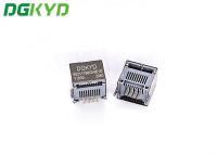 China 1x2 8P8C RJ45 Ethernet Connector with Metal Shield 1500V AC for sale
