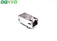 China DGKYD411Q200DB2A2DPC057(5G) RJ45 Ethernet Connector 33mm TAB-UP with Metal Shield and LED Indicators for sale