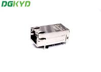 China DGKYD411Q200DB2A2DPC057(5G) RJ45 Ethernet Connector 33mm TAB-UP with Metal Shield and LED Indicators for sale