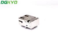 China DGKYD1611Q002FF3A2DB2057 2.5G RJ45 Ethernet Jack 23.88mm TAB-DOWN with LED Indicators for sale