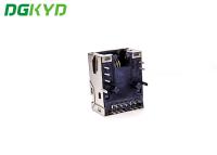 China DGKYD1611Q002FF3A2DB2057 2.5G RJ45 Ethernet Jack 23.88mm TAB-DOWN with LED Indicators for sale