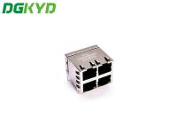 China 1 Gigabit 2x2 RJ45 Network Connector PA66 Housing 10 100 1000BASE-T for sale