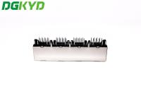 China 180 Degree 1X4 RJ45 Ethernet Connector With LED for sale