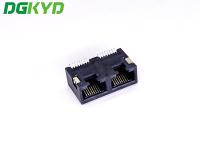 China UL 94V-0 56 Double Port TAB UP RJ45 Network Connector for sale