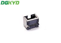 China DGKYD60S1188AB2A6DY1008 60S Single Port TAB UP RJ45 Connector with LED - 265°C Wave Soldering, 2250VDC Withstand Voltage for sale