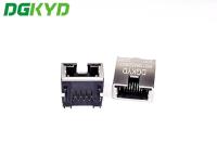 China DGKYD60S1188AB2A6DY1008 60S Single Port TAB UP RJ45 Connector with LED - 265°C Wave Soldering, 2250VDC Withstand Voltage for sale