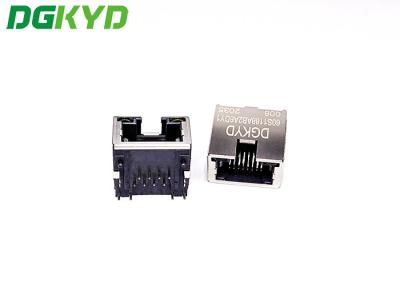 China DGKYD60S1188AB2A6DY1008 60S Single Port TAB UP RJ45 Connector with LED - 265°C Wave Soldering, 2250VDC Withstand Voltage for sale