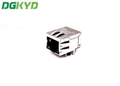 China Modular Single Port RJ45 DIP Connector With LED 10/100/1000BASE-T 8P8C for sale