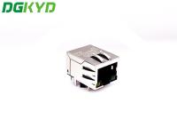 China Modular Single Port RJ45 DIP Connector With LED 10/100/1000BASE-T 8P8C for sale