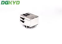 China Modular Single Port RJ45 DIP Connector With LED 10/100/1000BASE-T 8P8C for sale