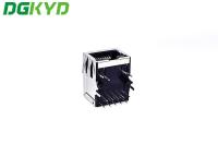 China TAB DOWN 1X1 RJ45 Shielded Connector With Filter Outlet 10/100/1000BASE-T for sale
