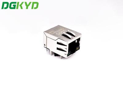 China TAB DOWN 1X1 RJ45 Shielded Connector With Filter Outlet 10/100/1000BASE-T for sale
