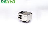 China TAB DOWN 1X1 RJ45 Shielded Connector With Filter Outlet 10/100/1000BASE-T for sale