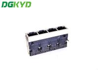 China DGKYD TAB UP Shielded 1X4 10G RJ45 Ethernet Connector with 350uH Inductance and 2250VDC Voltage Rating for sale
