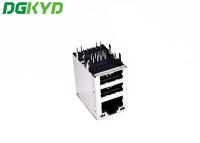 China DGKYD711Q170AE5W2D057 Integrated Tab-Up RJ45 Network Connector with Dual USB 2.0 Ports for PCMCIA Cards for sale