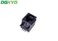 China DGKYD5721E1166IWA1DB1057 Single Port 180 Degree TAB UP RJ45 Connector with PBT Housing for 10/100/1000BASE-T Networks for sale