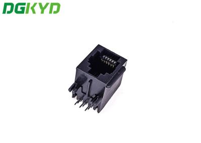 China DGKYD5721E1166IWA1DB1057 Single Port 180 Degree TAB UP RJ45 Connector with PBT Housing for 10/100/1000BASE-T Networks for sale