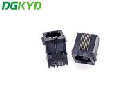 China DGKYD5721E1166IWA1DB1057 Single Port 180 Degree TAB UP RJ45 Connector with PBT Housing for 10/100/1000BASE-T Networks for sale