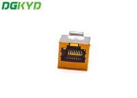 China DGKYD52241188GWW5SB4134 SMT Single Port RJ45 Connector 180 Degree Without LED 8 Position for sale