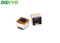China DGKYD52241188GWW5SB4134 SMT Single Port RJ45 Connector 180 Degree Without LED 8 Position for sale