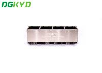 China 1x4 Port 180° TAB-UP RJ45 Network Connector with LED Indicators - 100 Ohm Impedance, 350μH Inductance for sale