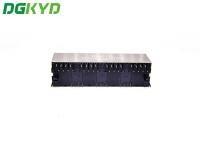 China 1x4 Port 180° TAB-UP RJ45 Network Connector with LED Indicators - 100 Ohm Impedance, 350μH Inductance for sale