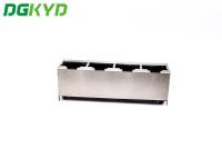China UL 94V-0 1X4 RJ45 Modular Connector 180 Degree Without Filter for sale
