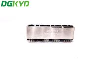 China UL 94V-0 1X4 RJ45 Modular Connector 180 Degree Without Filter for sale