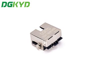 China SMT Sink 2.8 DIP Single Port RJ45 Connector with Metal Shield - 8 Position 100 Ohm Impedance for sale