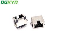 China SMT Sink 2.8 DIP Single Port RJ45 Connector with Metal Shield - 8 Position 100 Ohm Impedance for sale