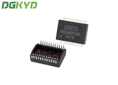 China KG2401SR 24-Pin SMD Cat6 Gigabit Ethernet Transformer - 100 Ohm Impedance, 350μH Inductance for sale
