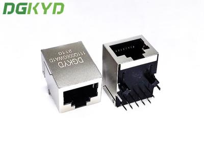 China Single Port RJ45 Shielded Connector with 10 Pin Configuration and 1000BASE-T Performance for Industrial Networking for sale