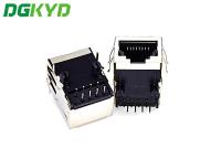 China 10-Pin Single Port TAB UP RJ45 Modular Connector with PA46 Housing - 265°C Wave Soldering, 2250VDC Withstand Voltage for sale