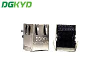 China 10-Pin Single Port TAB UP RJ45 Modular Connector with PA46 Housing - 265°C Wave Soldering, 2250VDC Withstand Voltage for sale
