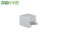 China DGKYD52T1188IWC1DB1019 Single Port RJ45 Network Socket 180° Right Angle PCB Mount Without LED for sale