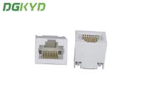 China DGKYD52T1188IWC1DB1019 Single Port RJ45 Network Socket 180° Right Angle PCB Mount Without LED for sale