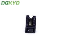China DGKYD53211144IWA1DY3017 Single Port RJ45 Shielded Network Socket 100 Ohm 265°C Wave Solder Black PBT Housing for sale