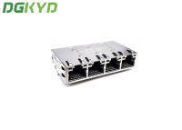 China Dip Mount Multi Port Tab Up 12 Pin RJ45 Network Connector 8 Core 10g Transformer for sale