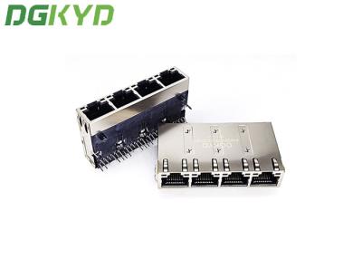 China Dip Mount Multi Port Tab Up 12 Pin RJ45 Network Connector 8 Core 10g Transformer for sale