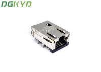 China Dip RJ45 Single Port Connector 8 Pin Modular Jack With Lamp Shield Interface for sale