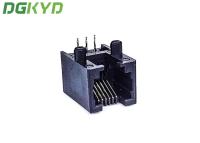 China DGKYD53211166IWA1DY1017 PBT RJ45 Single Port Connector 6p6c Tab Down 100 Ohm Impedance for sale