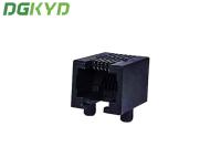 China DGKYD53211166IWA1DY1017 PBT RJ45 Single Port Connector 6p6c Tab Down 100 Ohm Impedance for sale