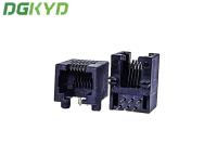 China DGKYD53211166IWA1DY1017 PBT RJ45 Single Port Connector 6p6c Tab Down 100 Ohm Impedance for sale