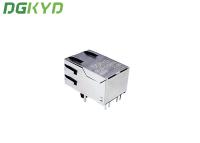 China RJ45 Network Connector 25.3mm Integrated Transformer With Lamp for sale