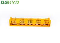 China Orange Unshielded RJ45 Multi Port Connector 8 Ports 8 Pin for Ethernet Switch 10/100/1000BASE-T for sale