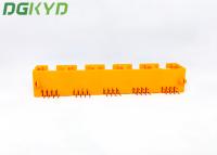 China Orange Unshielded RJ45 Multi Port Connector 8 Ports 8 Pin for Ethernet Switch 10/100/1000BASE-T for sale